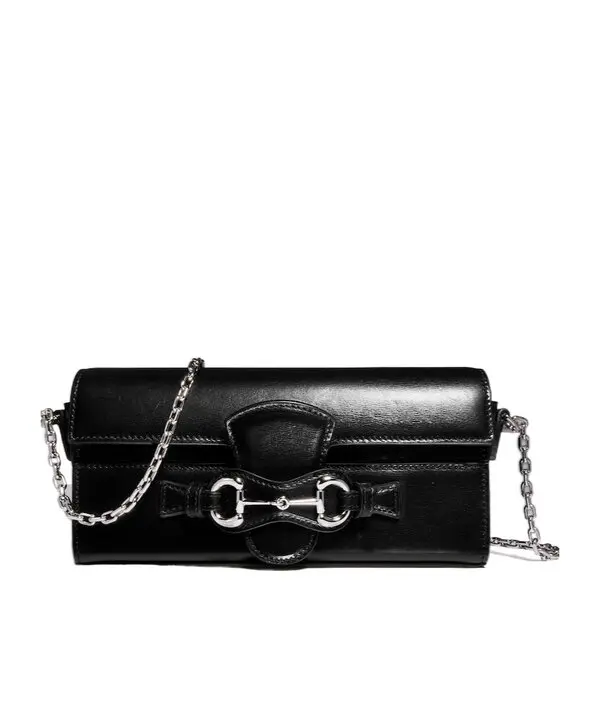 Gucci Wallet On Chain With Horsebit - Black
