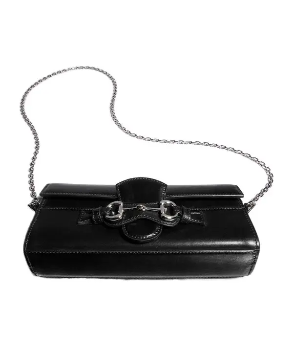 Gucci Wallet On Chain With Horsebit - Black