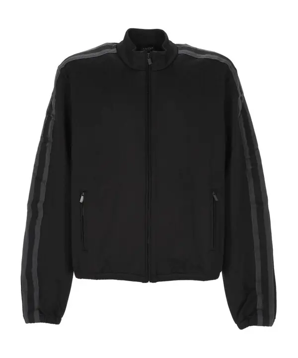 Gucci Cotton Jersey Zip Jacket With Muted Web Detail