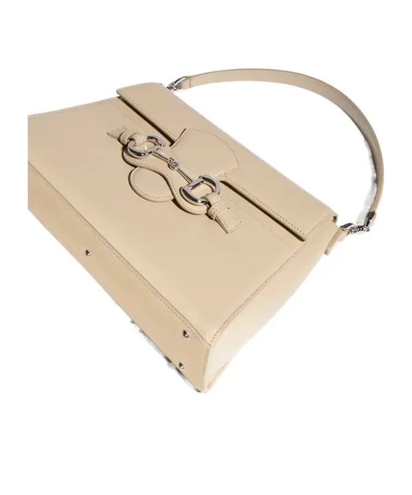 Gucci Horsebit Duomo Medium Top Handle Bag - Beige