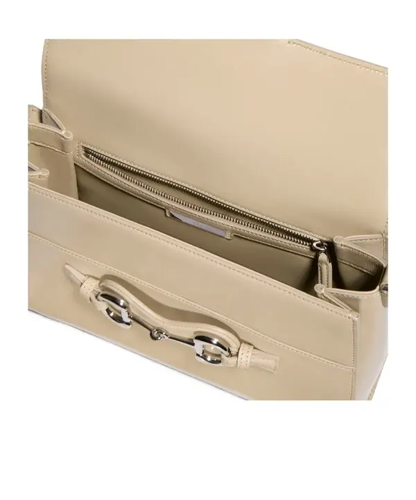 Gucci Horsebit Duomo Medium Top Handle Bag - Beige