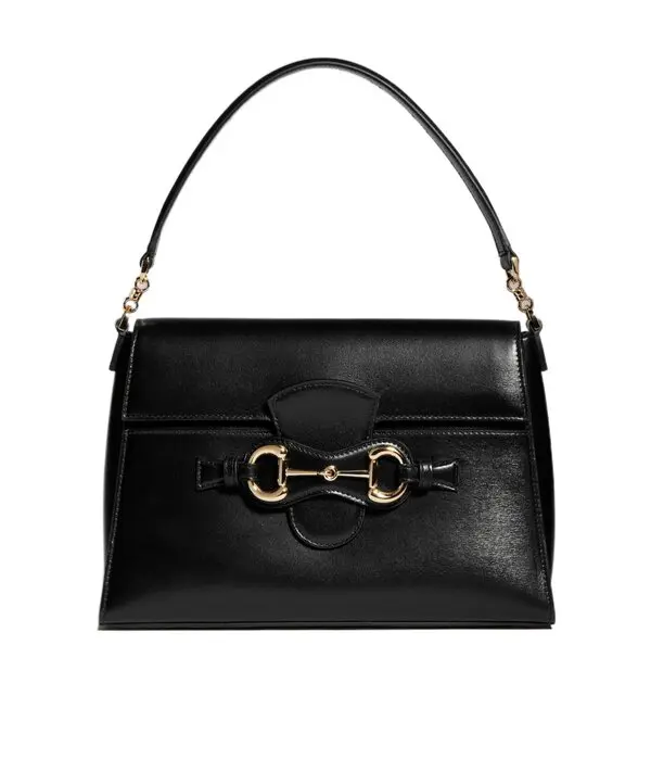 Gucci Horsebit Duomo Medium Top Handle Bag - Black
