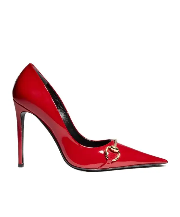Gucci Donna Pump With Horsebit Detail - Red