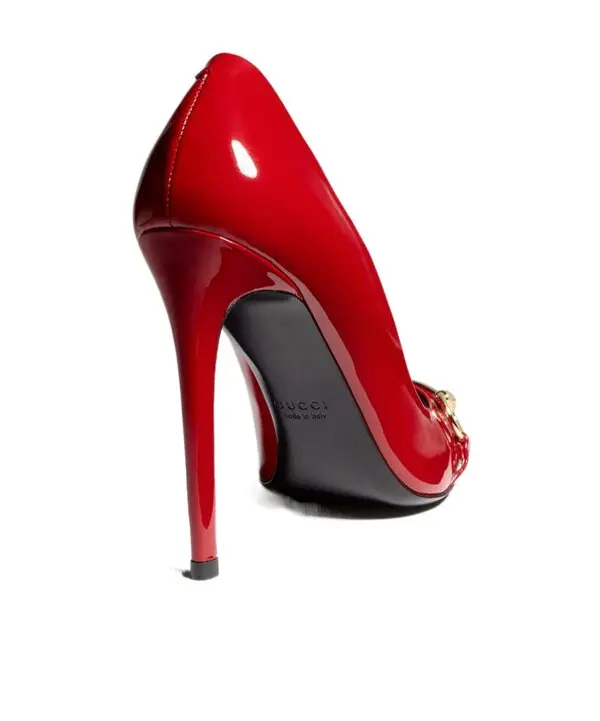 Gucci Donna Pump With Horsebit Detail - Red