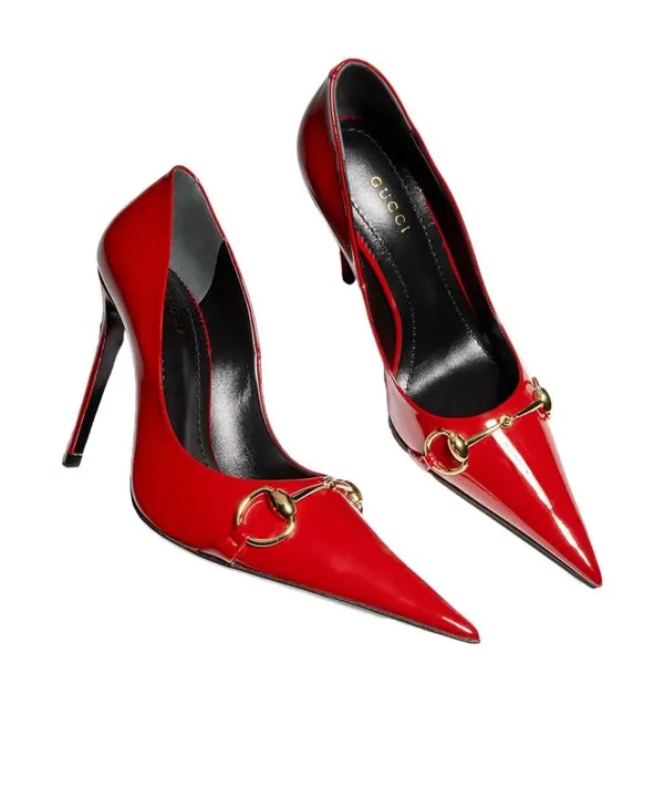Gucci Donna Pump With Horsebit Detail - Red