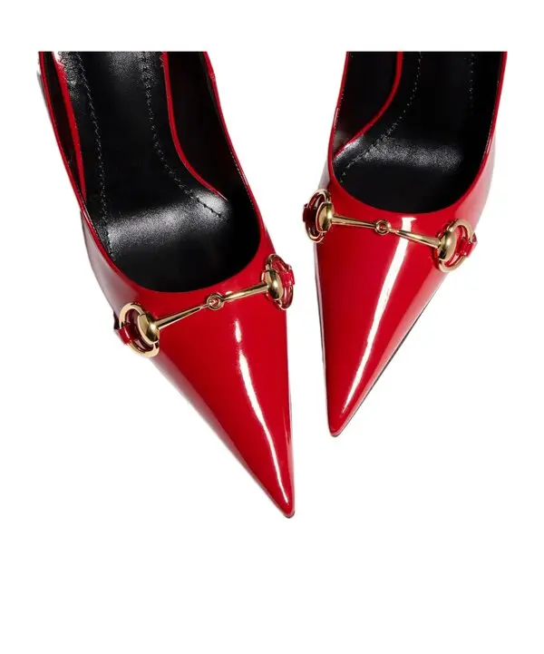Gucci Donna Pump With Horsebit Detail - Red