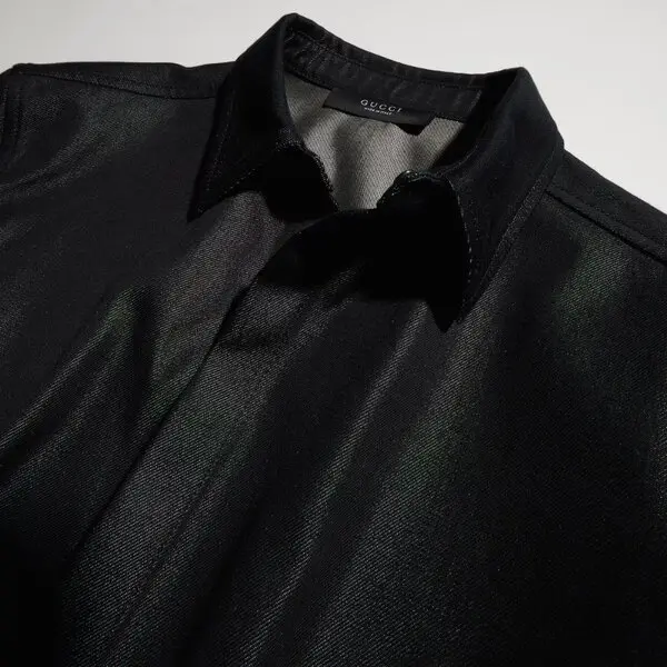 Gucci Cotton Silk Shirt With Embroidery - Black