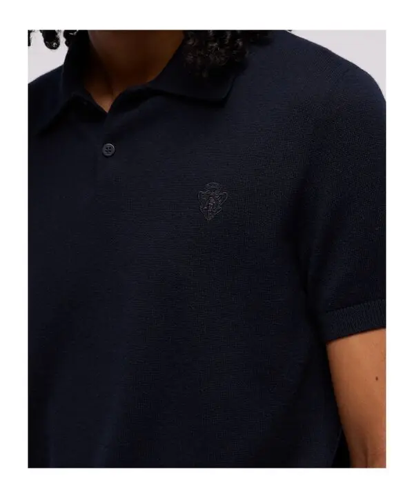 Gucci Knit Cashmere Polo Shirt With Embroidery