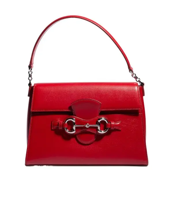 Gucci Horsebit Duomo Medium Top Handle Bag - Red