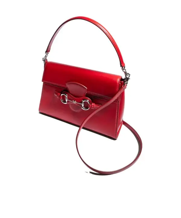 Gucci Horsebit Duomo Medium Top Handle Bag - Red