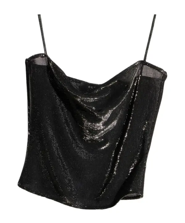 Gucci Jersey Top With Iridescent Effect - Black