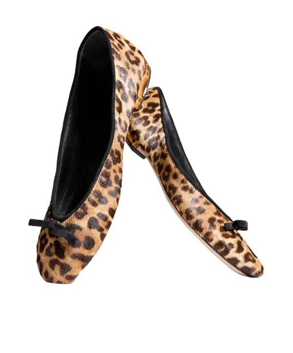 Gucci Ballerina Flats With Bamboo Trim - Brown/black