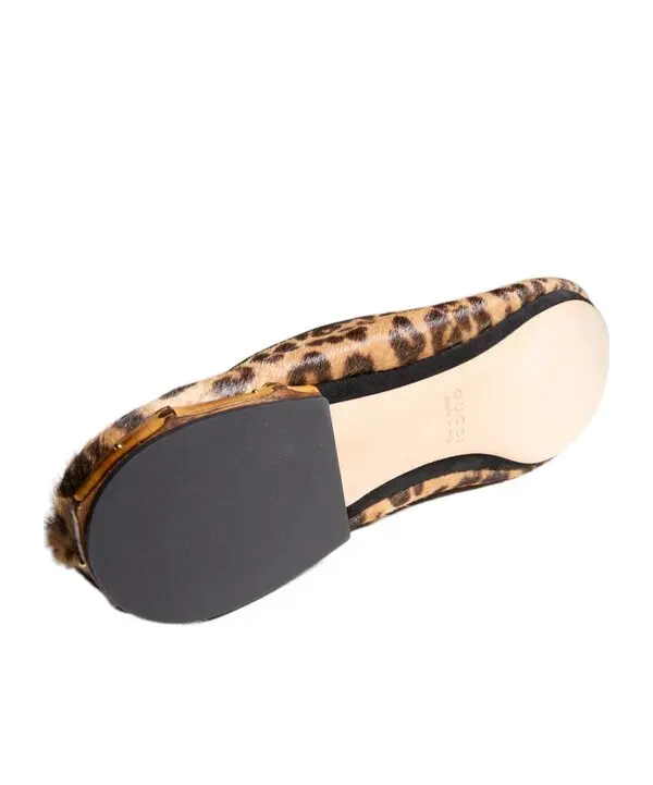 Gucci Ballerina Flats With Bamboo Trim - Brown/black