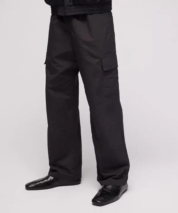 Gucci Froissé Nylon Cargo Pants With Interlocking G Embroidery