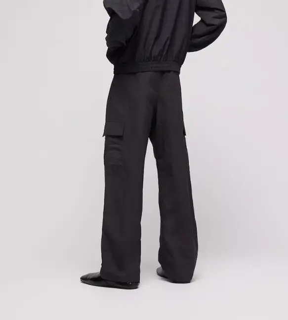 Gucci Froissé Nylon Cargo Pants With Interlocking G Embroidery