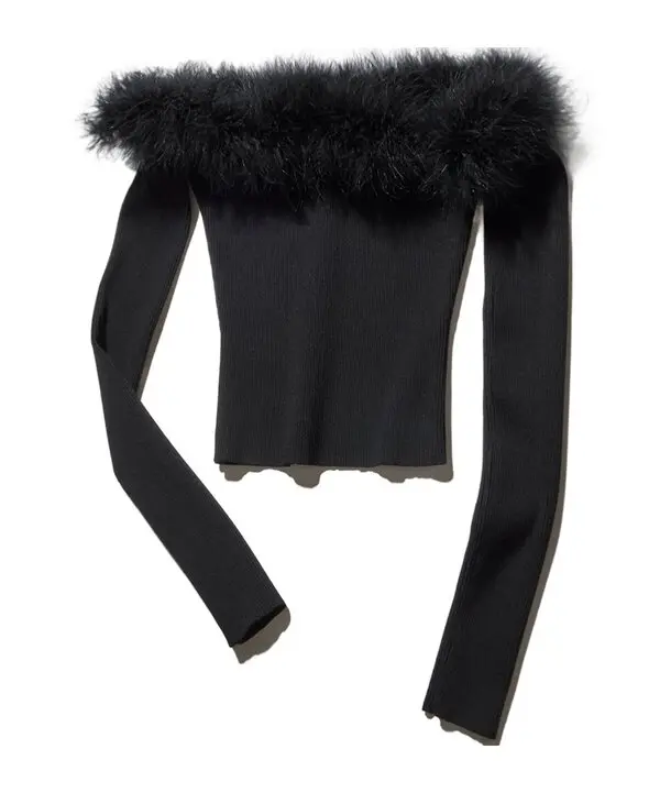 Gucci Rib Viscose Off-the-shoulder Top