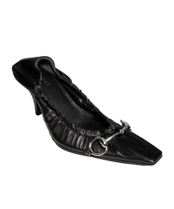 Gucci Vittoria Pump With Horsebit Detail - Black