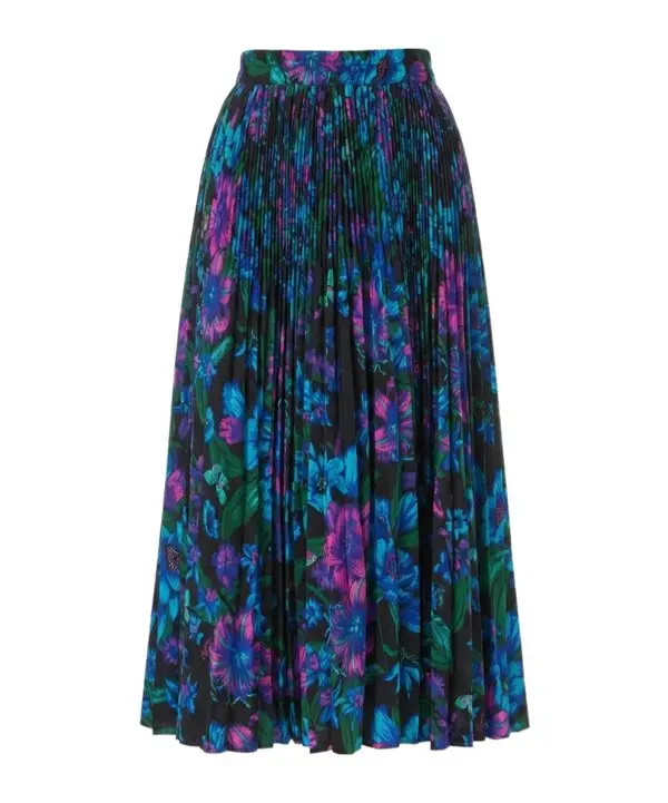 Gucci Printed Silk Crêpe De Chine Midi Skirt