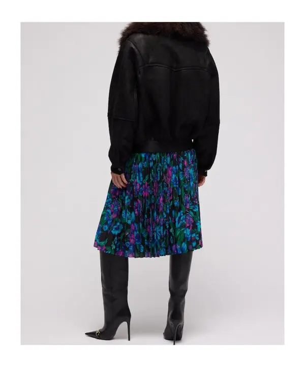 Gucci Printed Silk Crêpe De Chine Pleated Midi Skirt