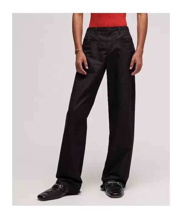 Gucci Loose Fit Cotton Blend Denim Pants