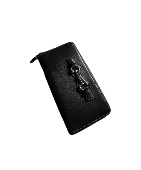 Gucci Zip Around Wallet With Horsebit - Black