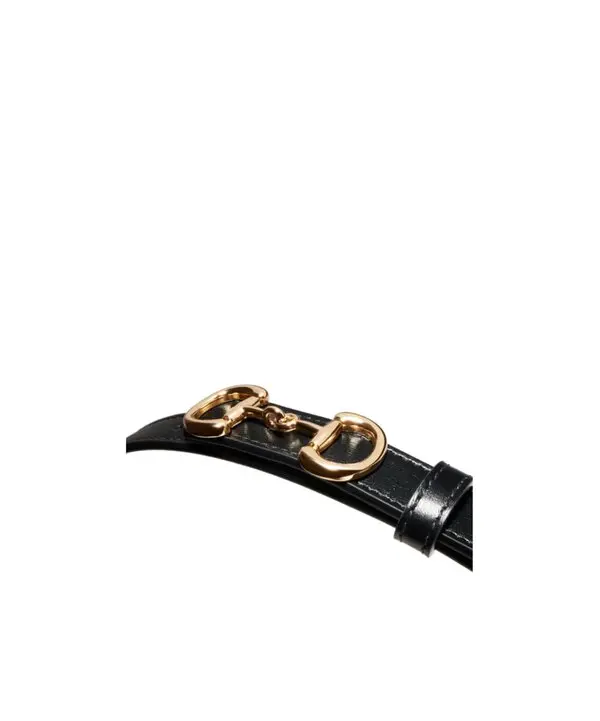Gucci Thin Belt With Horsebit Buckle