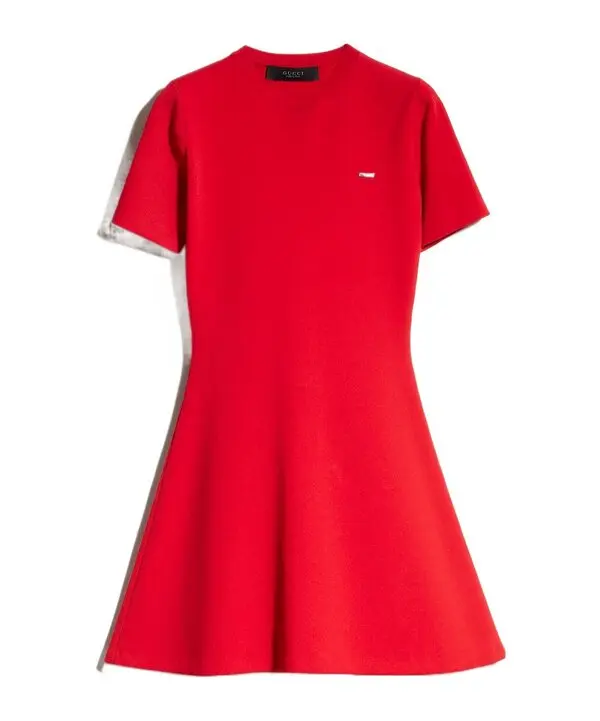 Gucci Fine Matte Viscose Short Sleeve Dress