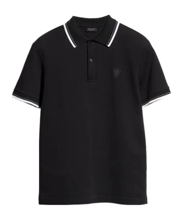 Gucci Cotton Piquet Polo Shirt With Embroidery