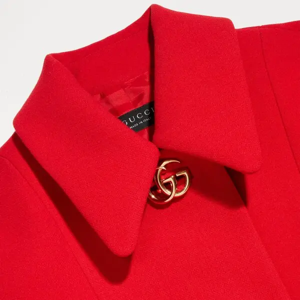 Gucci Crêpe Wool Jacket With Double G Button