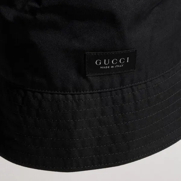 Gucci Cotton Canvas Bucket Hat - Black