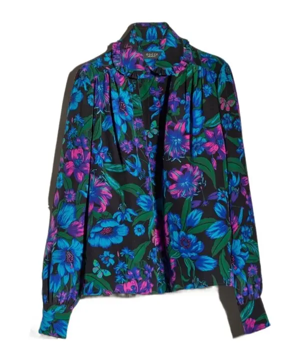 Gucci Printed Silk Crêpe De Chine Shirt