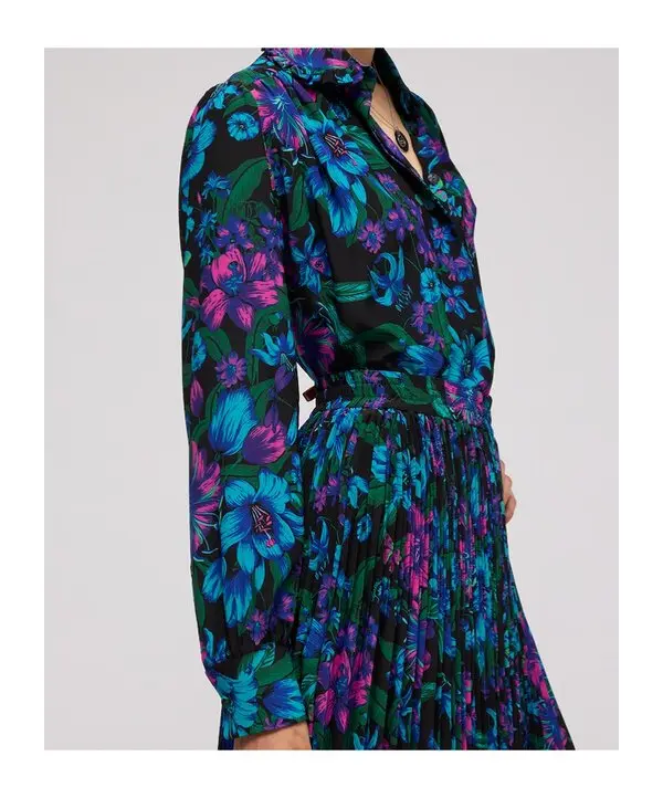 Gucci Floral Print Silk Crêpe De Chine Shirt