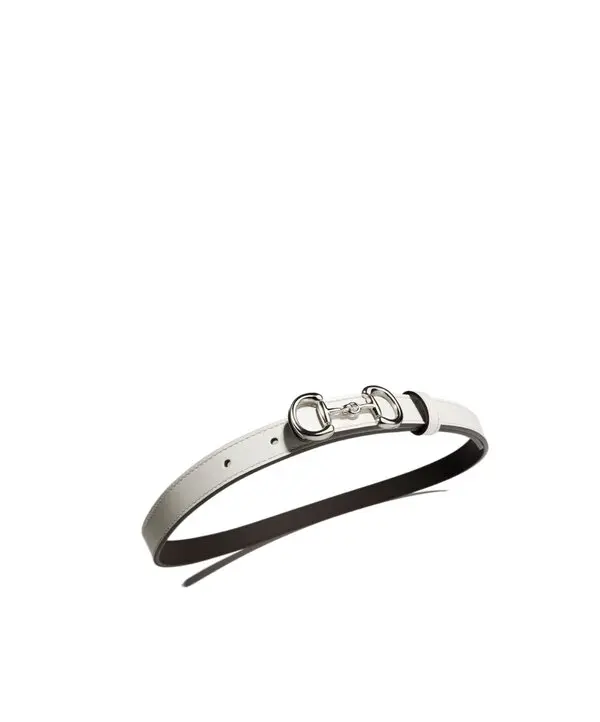 Gucci Thin Belt With Horsebit Buckle