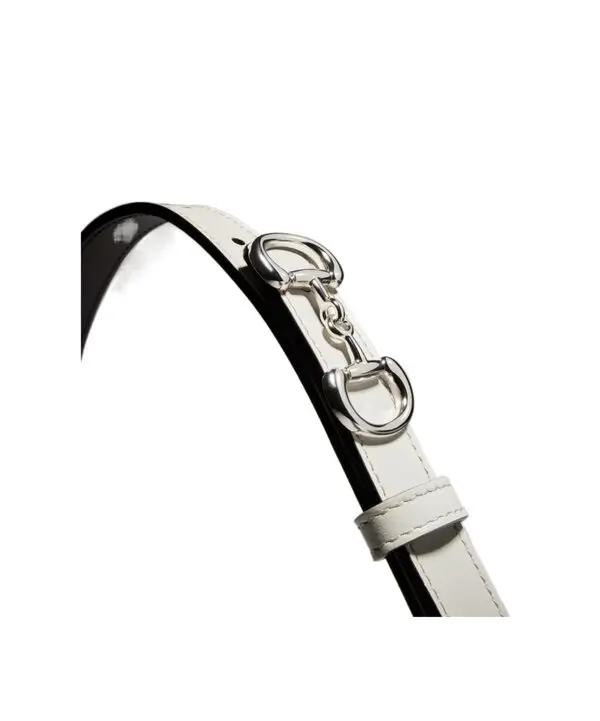 Gucci Thin Belt With Horsebit Buckle