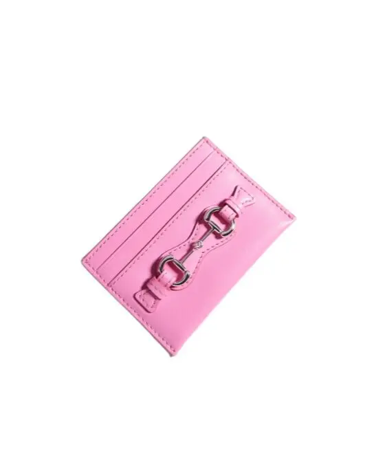 Gucci Card Case With Horsebit - Bright Pink