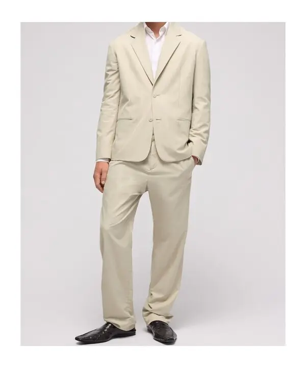 Gucci Lightweight Cotton Nylon Twill Pants With Crest Embroidery