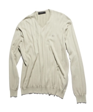 Gucci Ribbed Silk Cotton V-neck Sweater - Light Brown