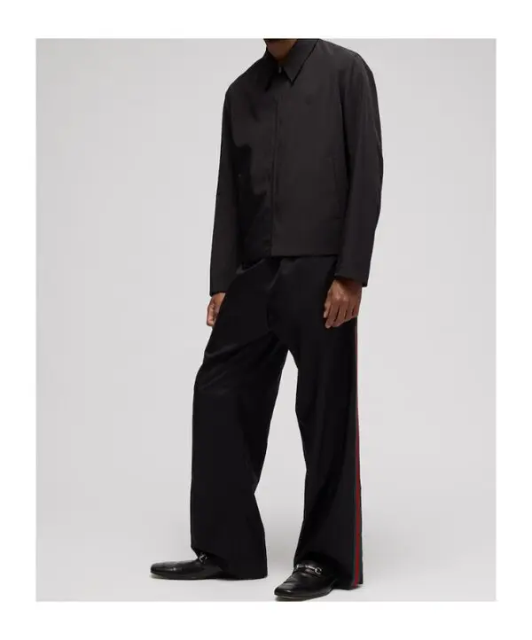 Gucci Stretch Polyester Zip Jacket With Embroidery