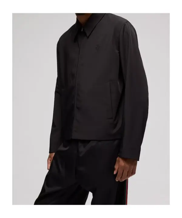 Gucci Stretch Polyester Zip Jacket With Embroidery