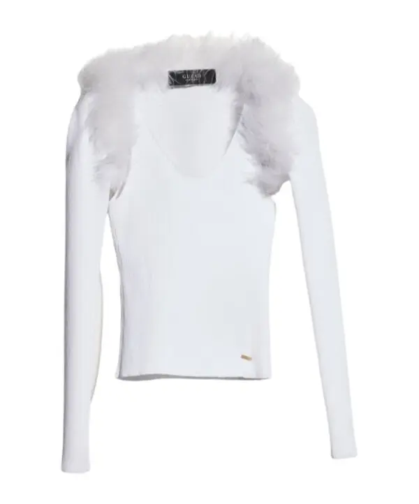 Gucci Rib Viscose Tank Top With Detachable Cardigan - White