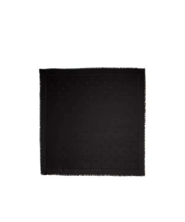 Gucci Double G Silk Wool Shawl - Black