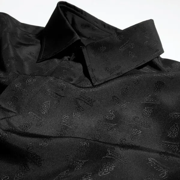 Gucci Silk Habotai Jacquard Shirt