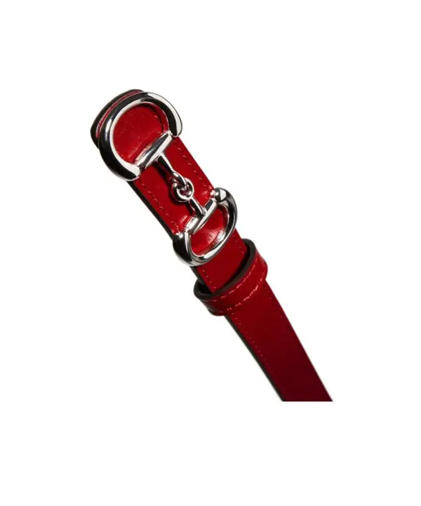 Gucci Leather Horsebit Belt - Red