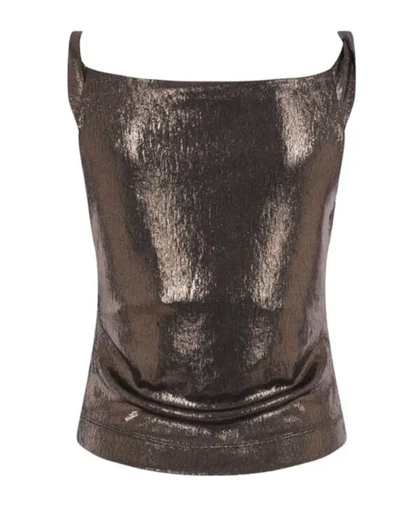 VIVIENNE WESTWOOD Draped Metallic-effect Top