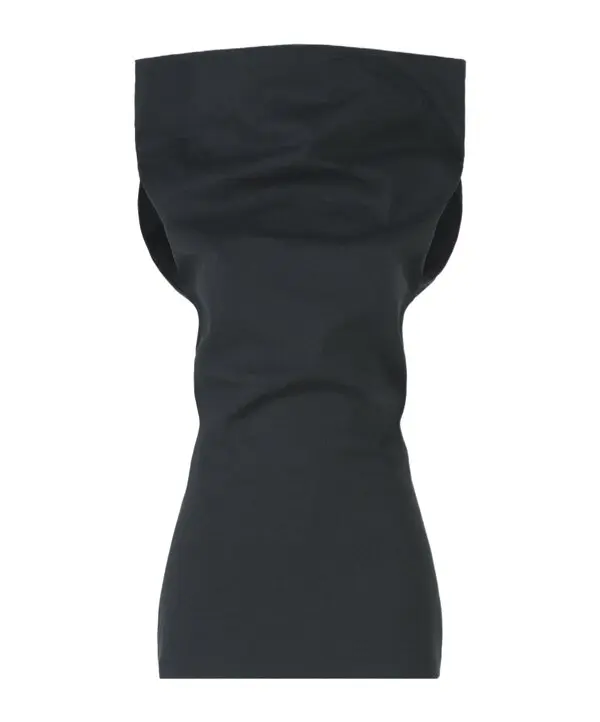 Issey Miyake Asymmetrical Mock Neck Top With Back Zip - Dark Blue