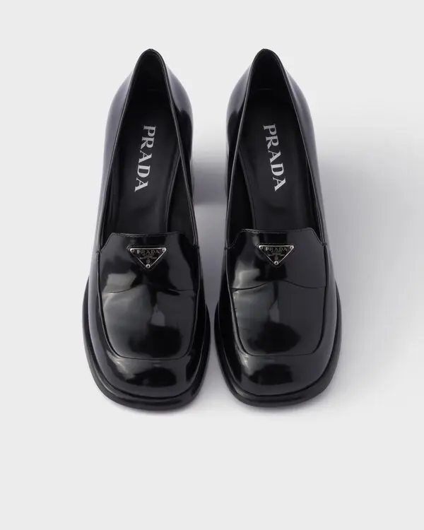 Prada Brushed Leather Loafers