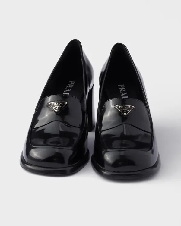 Prada Brushed Leather Loafers