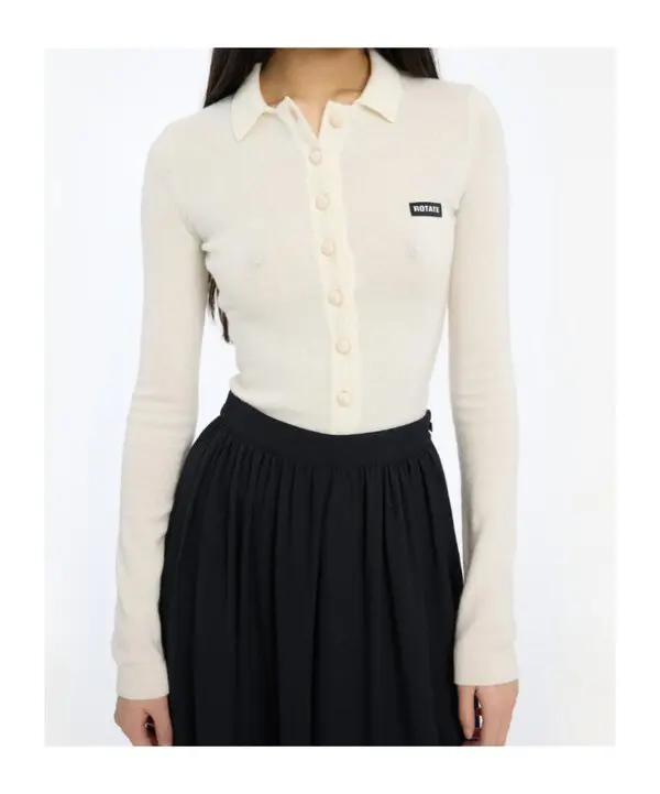 ROTATE BY BIRGER CHRISTENSEN Knitted Polo Top