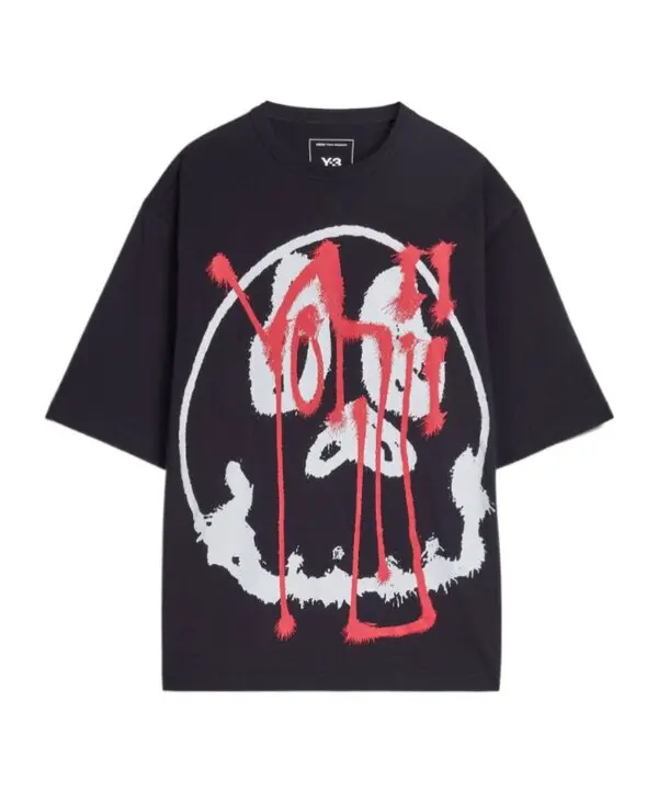 Y3 Skull Graphic T-shirt In /red