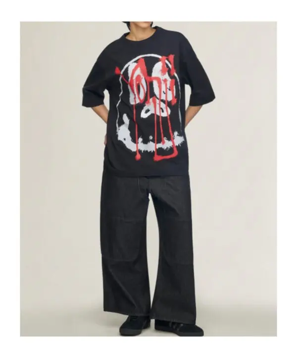 Y3 Skull Graphic T-shirt In /red